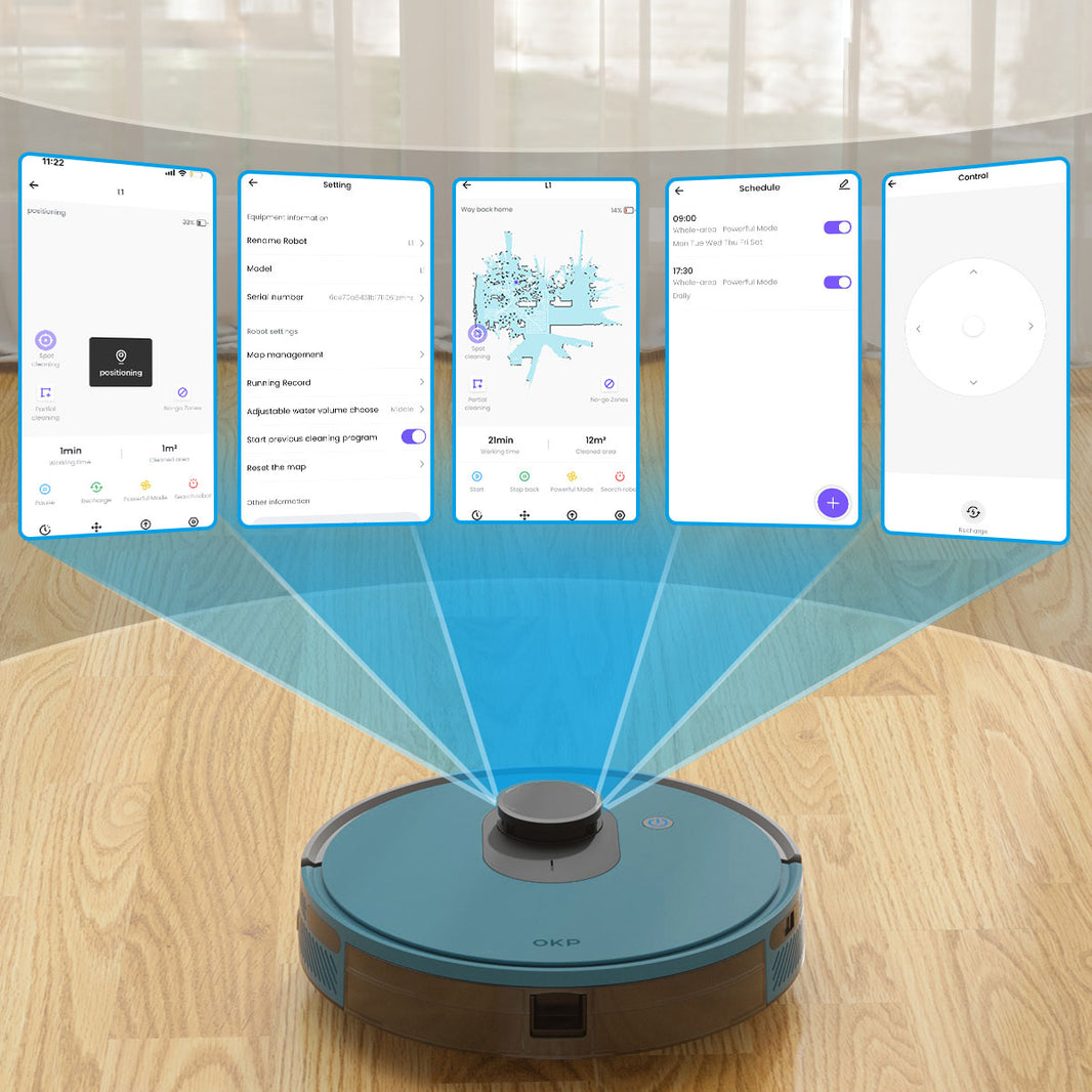 OKP L7 Robotic Vacuum Cleaner Grey – OKP LIFE